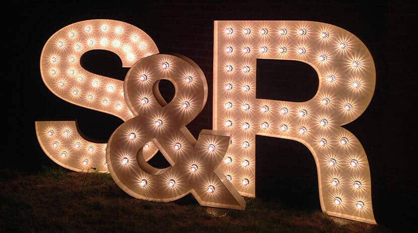 Initials Light Up Letters For Hire Sydney⭐️ Party Light Up Letters